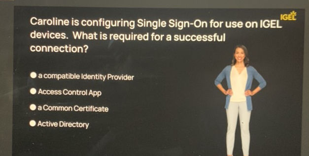 Caroline is configuring Single Sign-On for