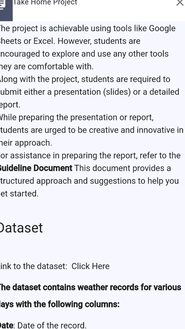 Take Home Project The project is achievable | StudyX