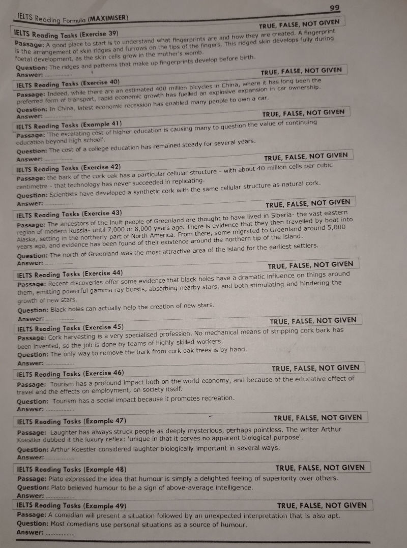 IELTS Reading Formula (MAXIMISER) IELTS | StudyX