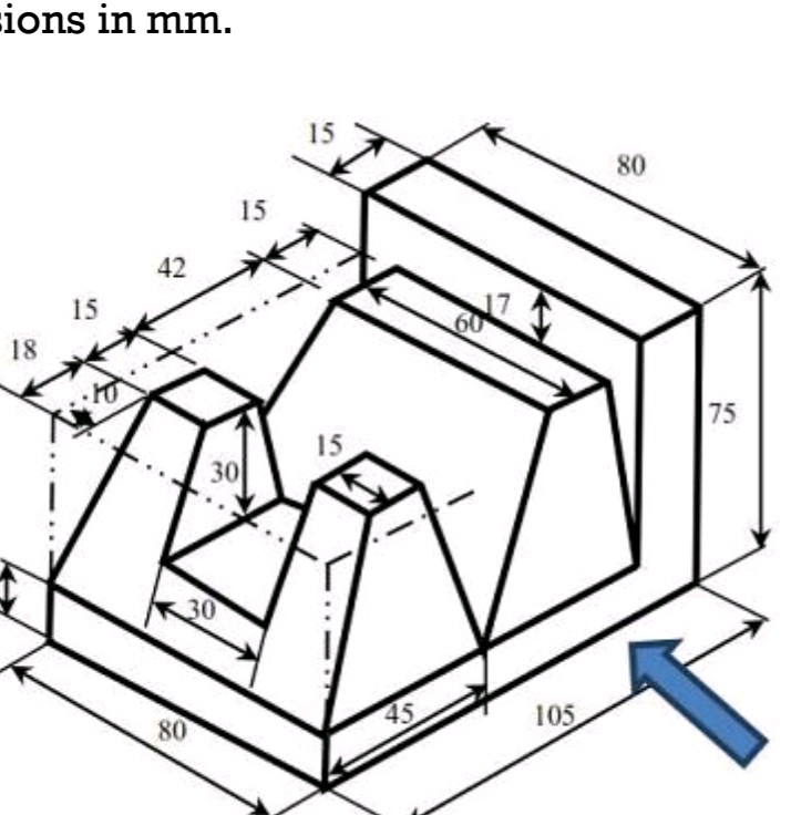 The image contains a 3D drawing of an object | StudyX