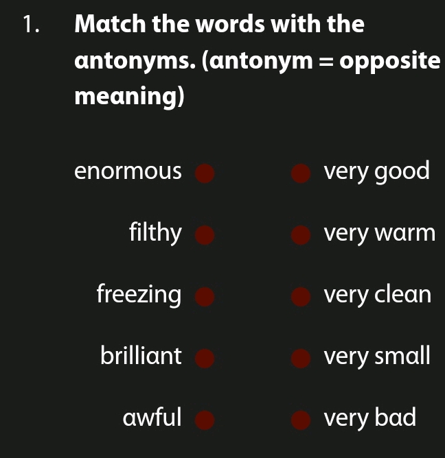 1 Match the words with the antonyms (antonym | StudyX