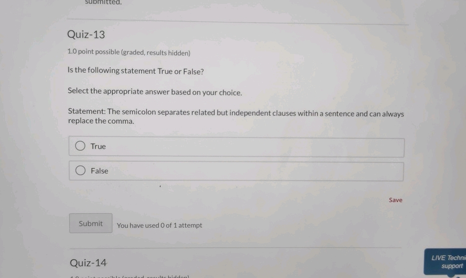 Quiz-13 10 point possible (graded results | StudyX