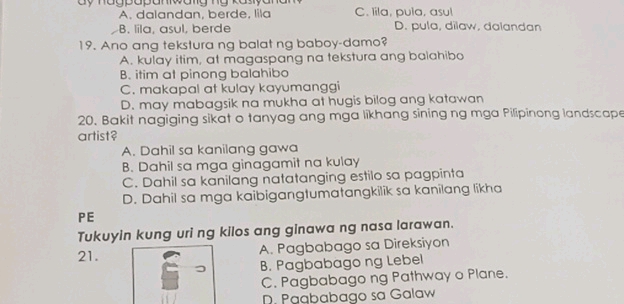 19 Ano ang tekstura ng balat ng baboy-damo A | StudyX