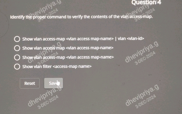 Identify the proper command to verify the | StudyX