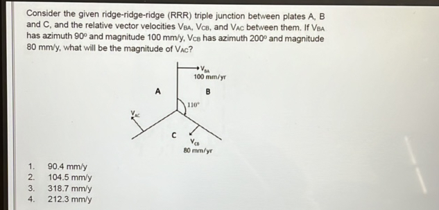 Consider the given ridge-ridge-ridge (RRR) | StudyX