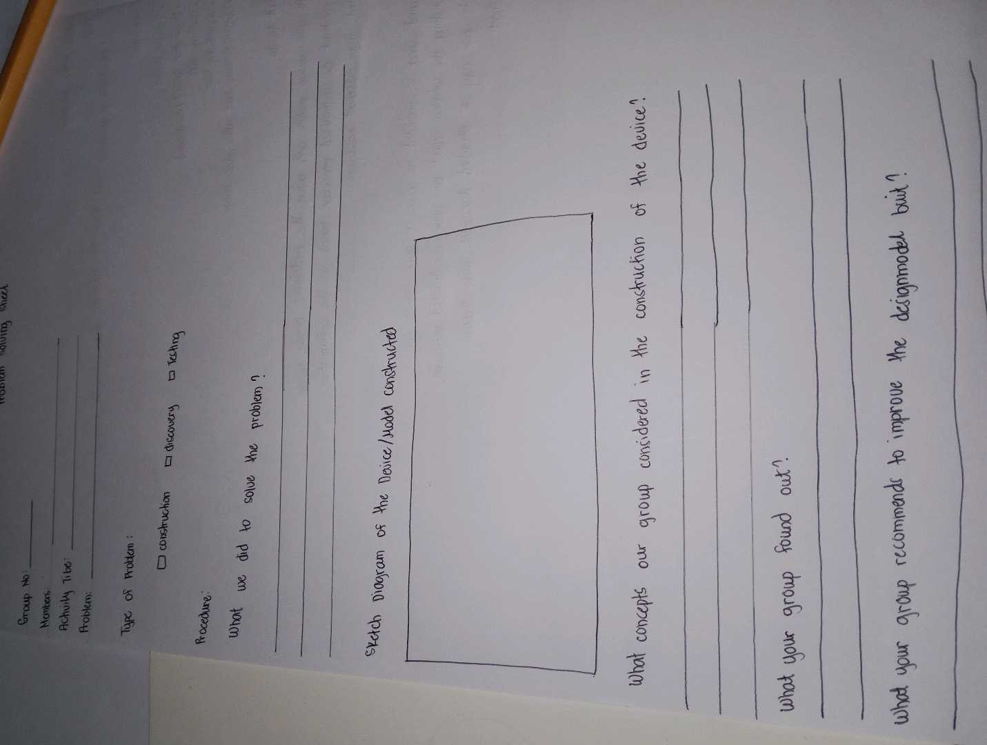 Group No Members Activity Type Problem Type | StudyX