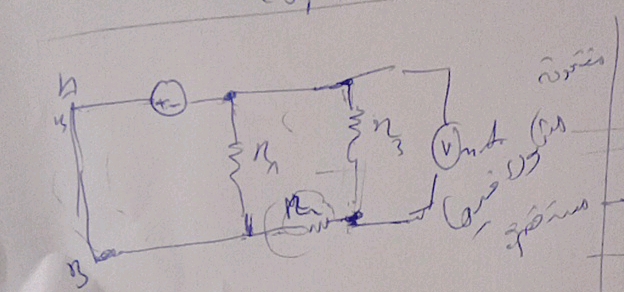 The image contains a handwritten circuit | StudyX