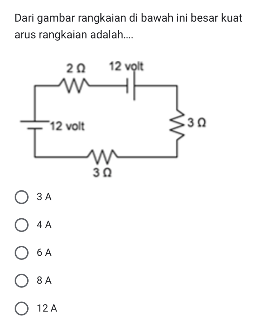 Dari gambar rangkaian di bawah ini besar | StudyX
