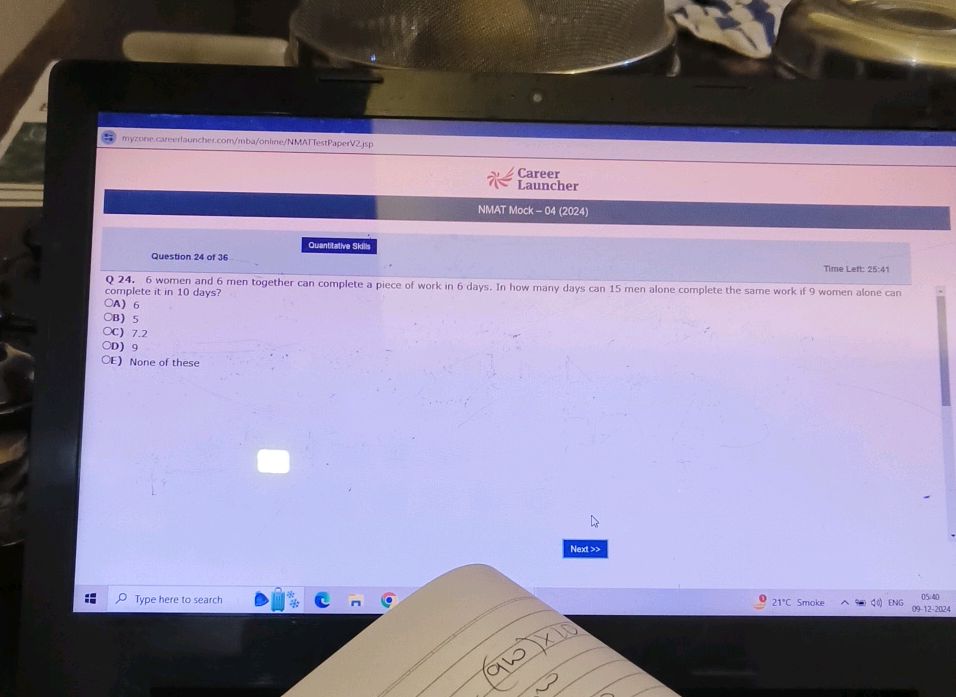 Q 24 6 women and 6 men together can complete | StudyX