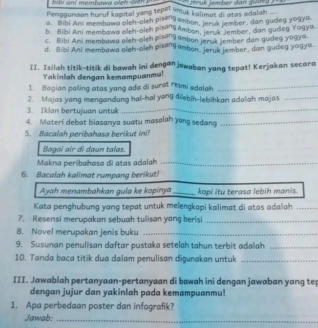 Penggunaan huruf kapital yang tepat untuk | StudyX