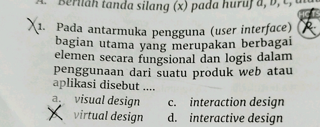 Pada antarmuka pengguna (user interface) | StudyX