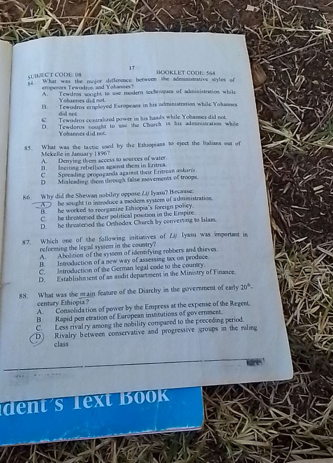 84 What was the major difference between the | StudyX