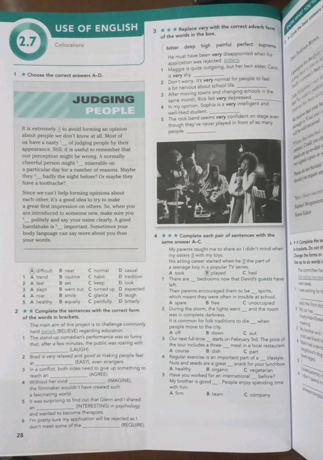 27 USE OF ENGLISH Collocations 1 Choose the | StudyX