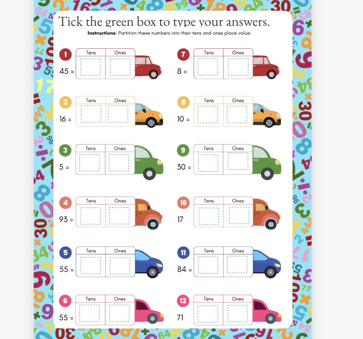 Instructions Partition these numbers into | StudyX