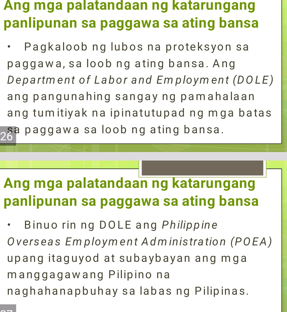 Ang mga palatandaan ng katarungang | StudyX