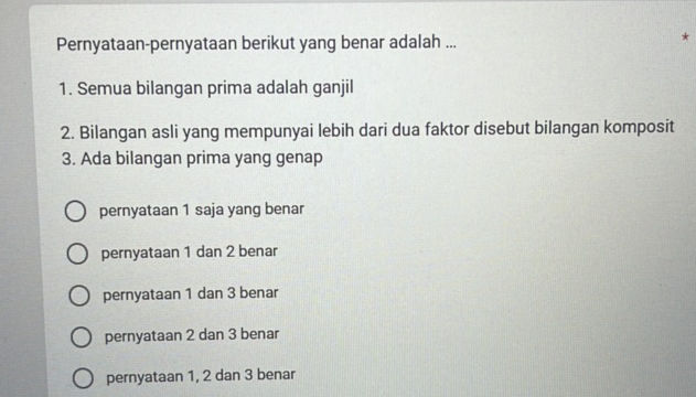 Pernyataan-pernyataan berikut yang benar | StudyX