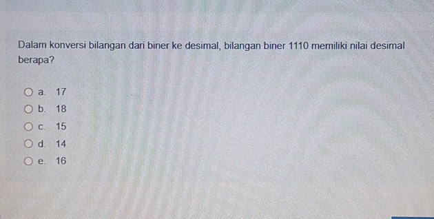 Dalam konversi bilangan dari biner ke | StudyX