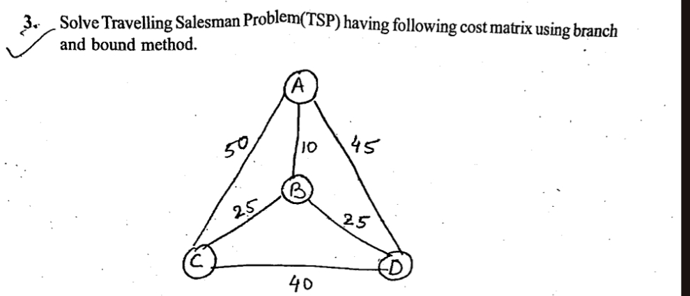 Solve Travelling Salesman Problem(TSP) | StudyX