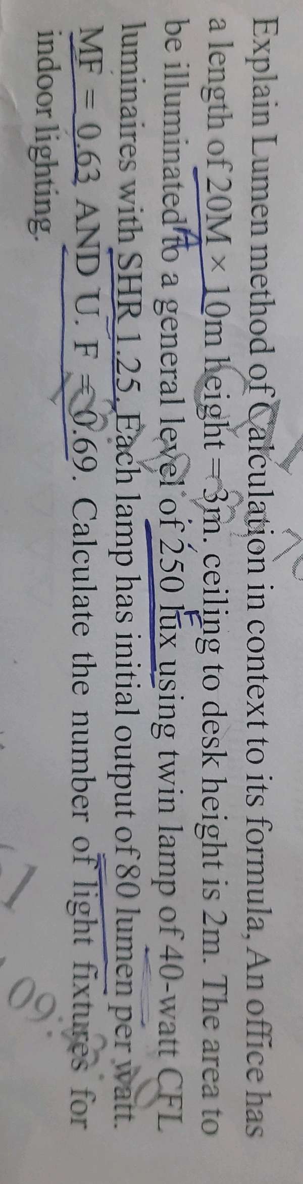 Explain Lumen method of Calculation in | StudyX