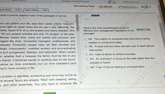 What is the main psychological barrier to | StudyX
