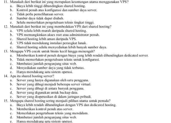 11 Manakah dari berikut ini yang merupakan | StudyX