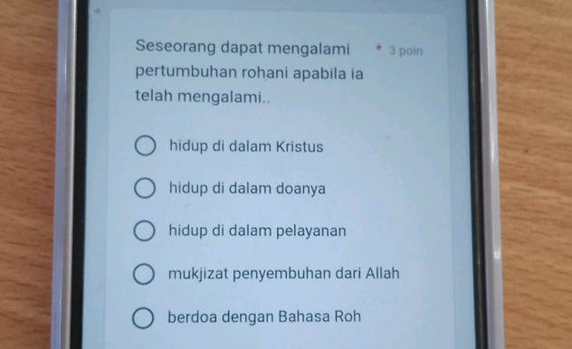 Seseorang dapat mengalami pertumbuhan rohani | StudyX