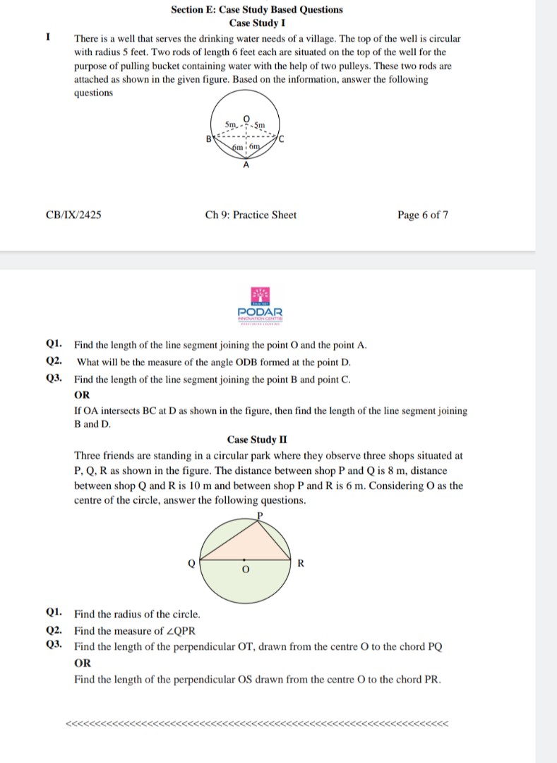 Section E Case Study Based Questions Case | StudyX