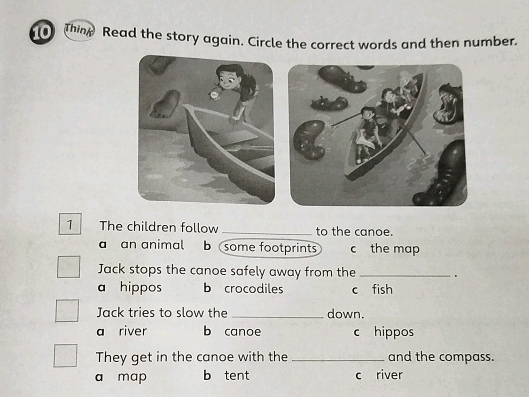10 Think Read the story again Circle the | StudyX
