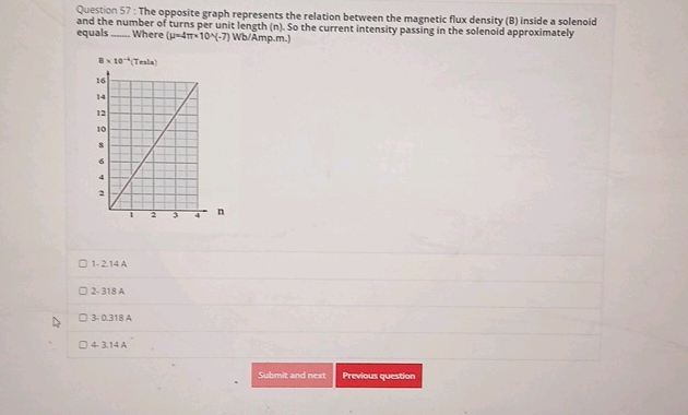Question 46 The opposite graph represents the relation between the ...