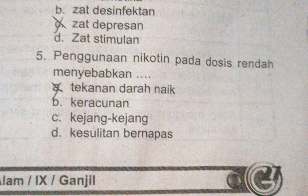 5 Penggunaan nikotin pada dosis rendah | StudyX
