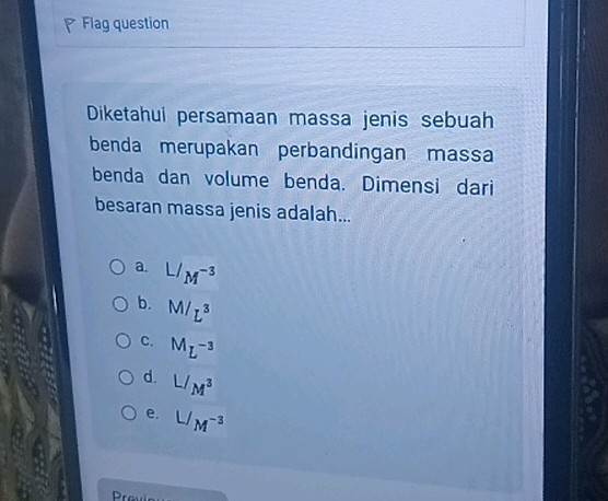 Diketahui persamaan massa jenis sebuah benda | StudyX