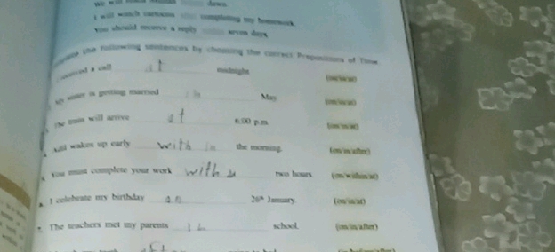 Complete the following sentences by choosing | StudyX