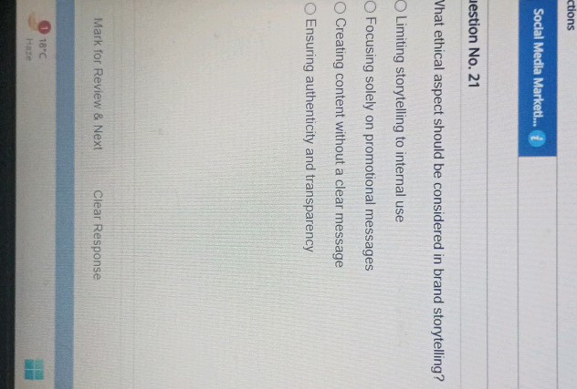 What ethical aspect should be considered in | StudyX