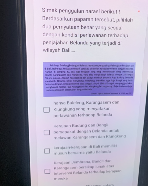 Simak penggalan narasi berikut Berdasarkan | StudyX
