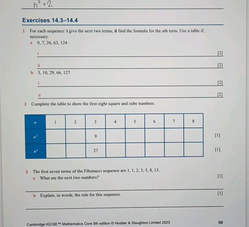 Exercises 143-144 1 For each sequence i give | StudyX