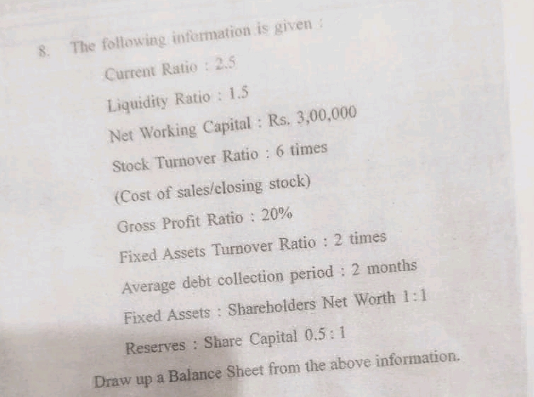 8 The following information is given | StudyX