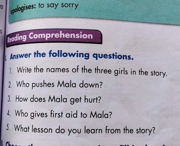 Reading Comprehension Answer the following | StudyX