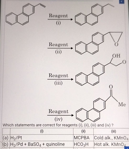 Reagent (i) Reagent (ii) OH 0 Reagent (iii) | StudyX