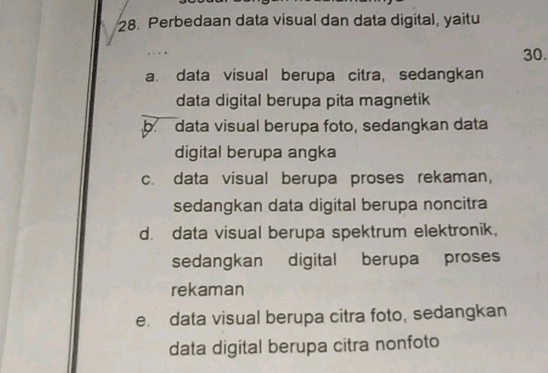28 Perbedaan data visual dan data digital | StudyX