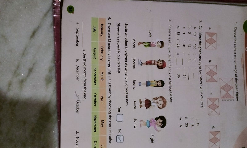 1 Choose the correct mirror image of the | StudyX