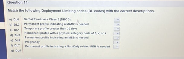 Question 14 Match the following Deployment | StudyX