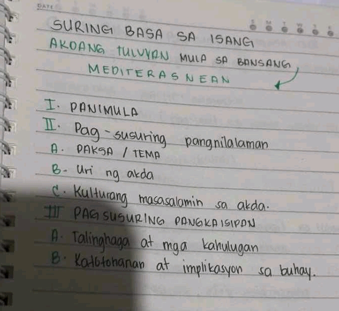 SURING BASA SA ISANG AKDANG TULUYAN MULA SA | StudyX
