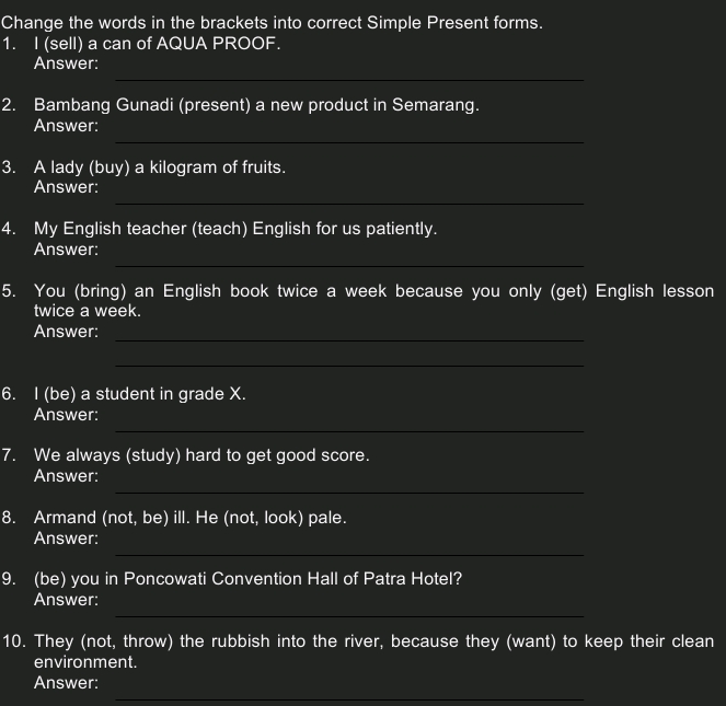 Change the words in the brackets into | StudyX