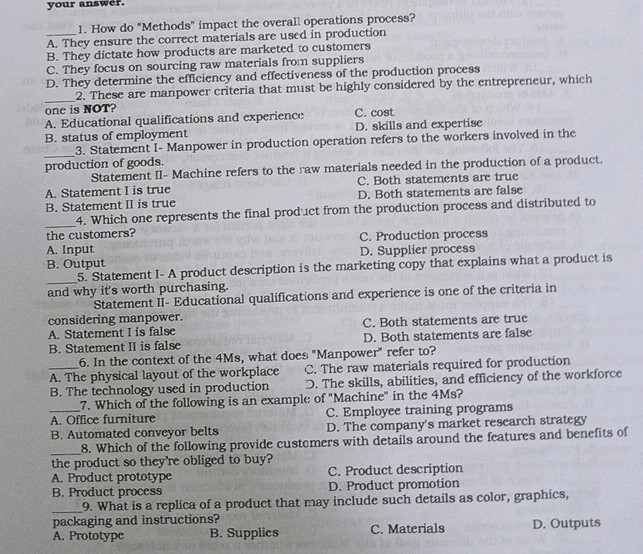 1 How do Methods impact the overall | StudyX