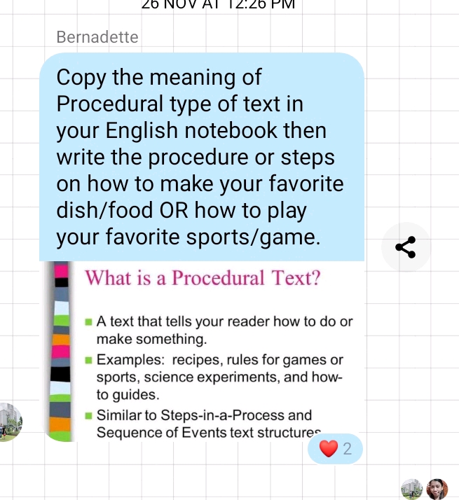 Copy the meaning of Procedural type of text | StudyX