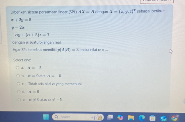 Diberikan sistem persamaan linear (SPL) AX = | StudyX