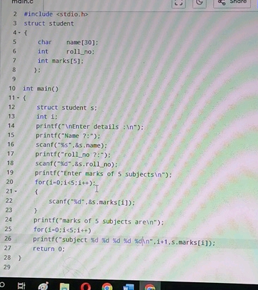 include struct student char name30 int | StudyX