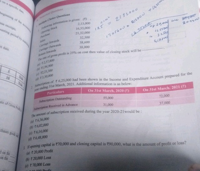 Numerical Questions 1 Multiple Choice | StudyX