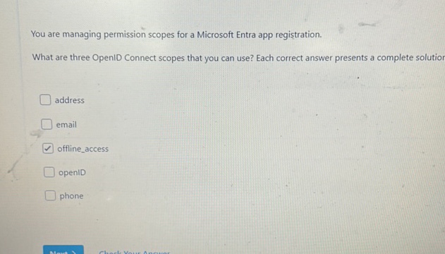 You are managing permission scopes for a | StudyX