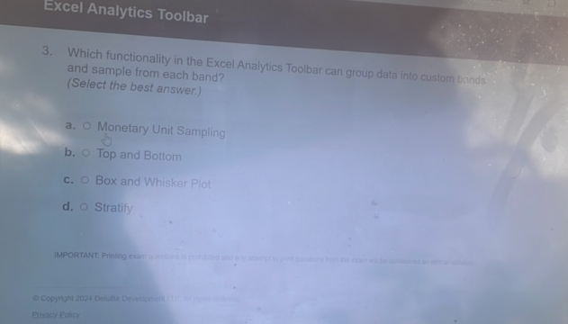 3 Which functionality in the Excel Analytics | StudyX